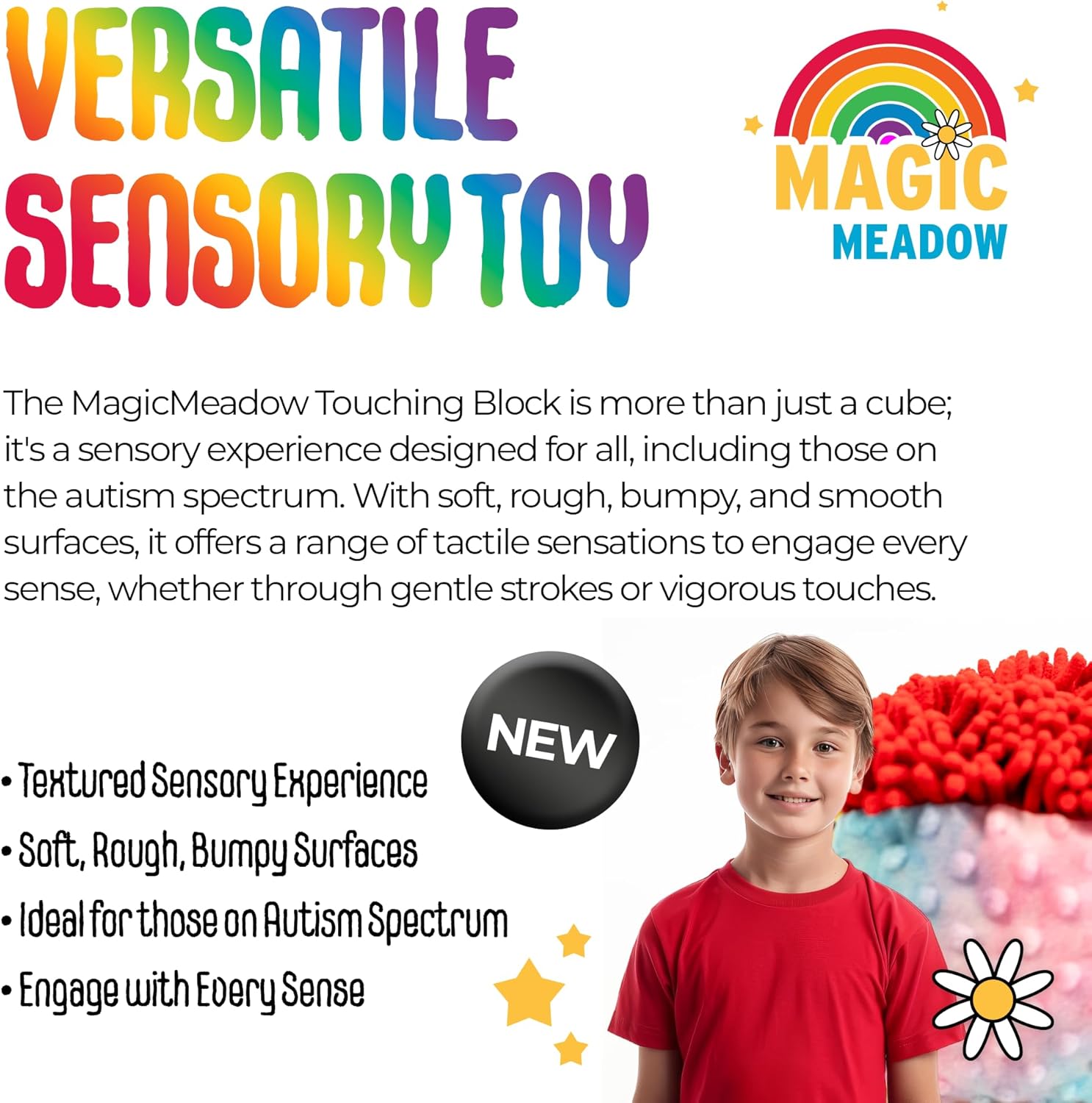 Sensory Touching Block┃Versatile Sensory Toy For ADHD